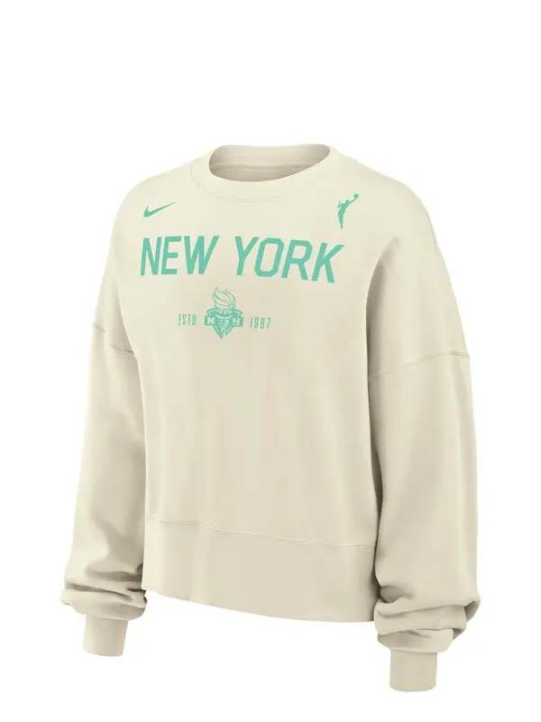 Nike New York Liberty Phoenix Fleece Crew-neck Sweatshirt - White