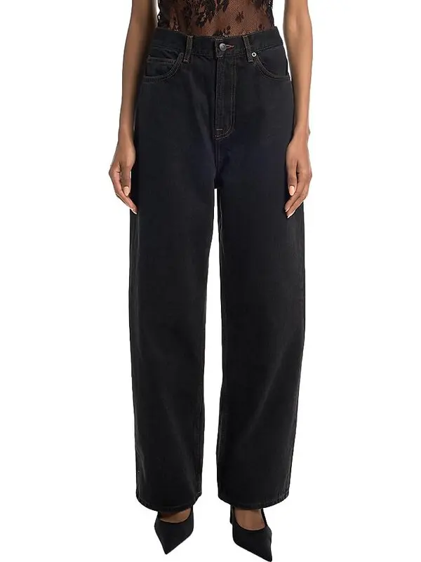 Wardrobe.NYC Low Rise Jeans - Black