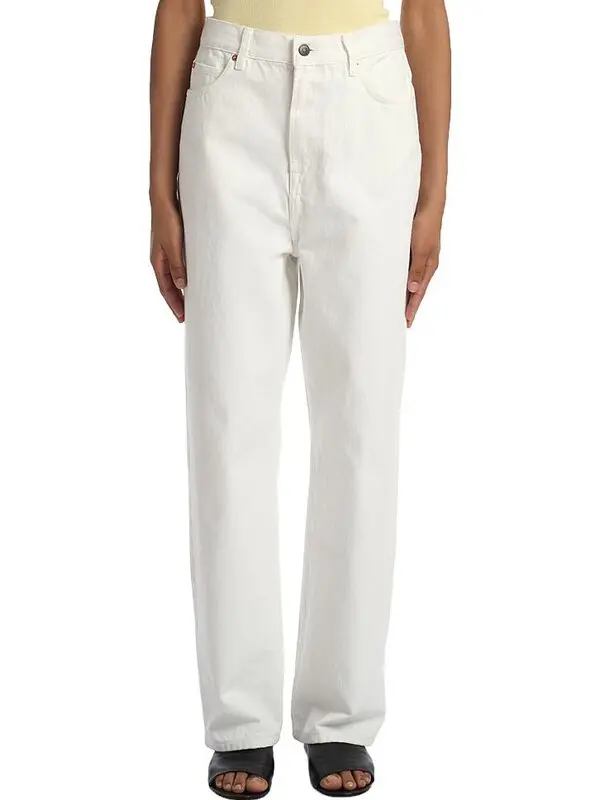 Wardrobe.NYC Low Rise Jeans - White