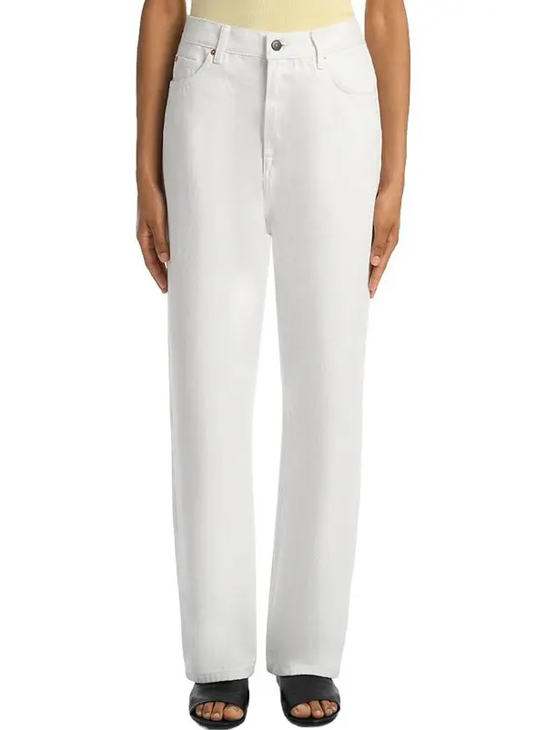Wardrobe.NYC Low Rise Jeans - White