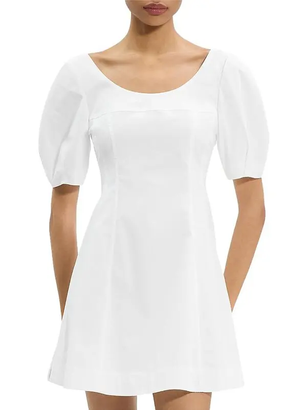 Theory Puff Sleeve Dress - White