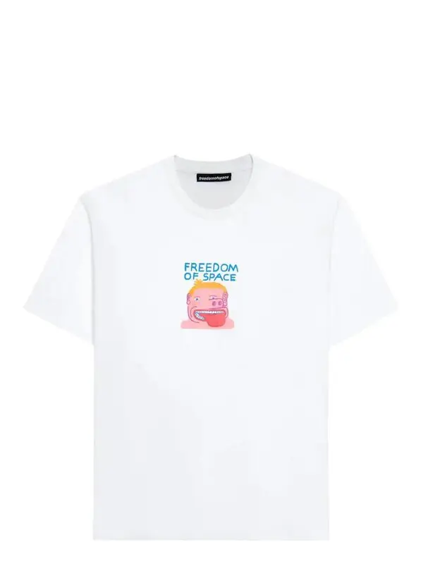 FREEDOM OF SPACE Cotton T-shirt - White