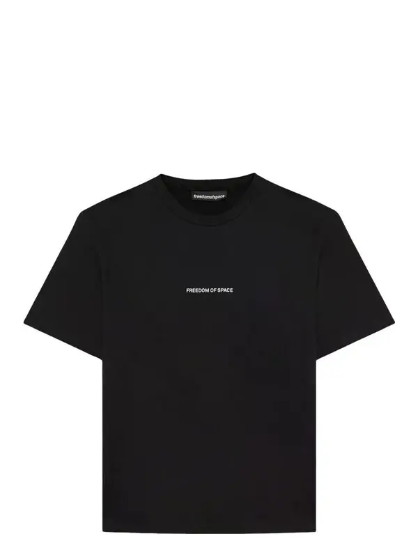 FREEDOM OF SPACE Cotton T-shirt - Black