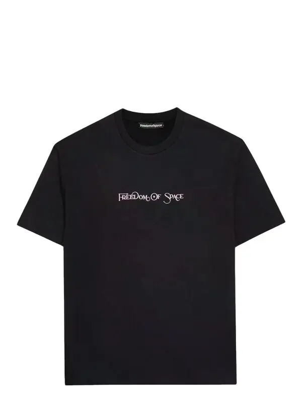 FREEDOM OF SPACE Cotton T-shirt - Black