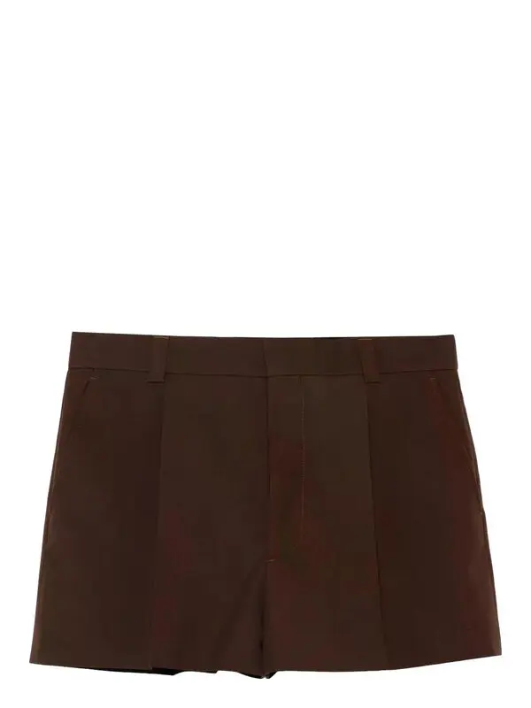 Gucci Twill Wool Shorts - Brown