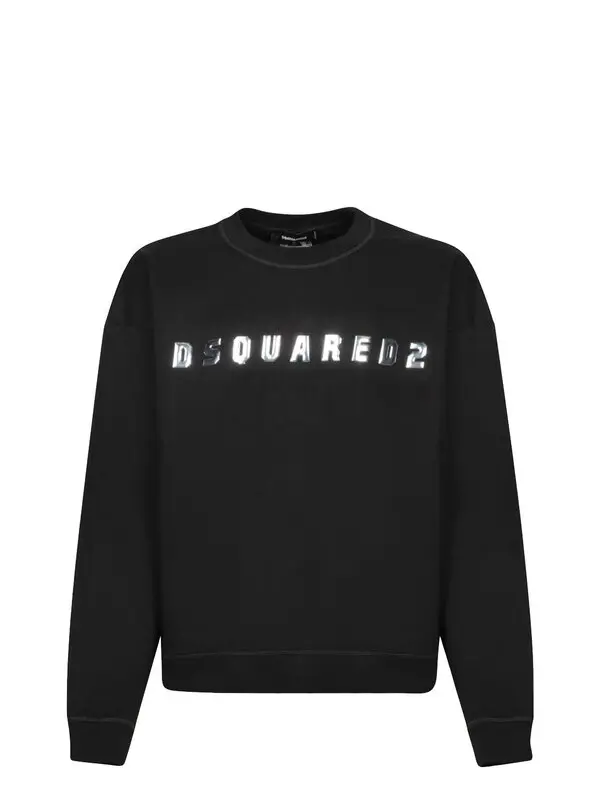 Dsquared2 Cotton Logo Sweatshirt - Black