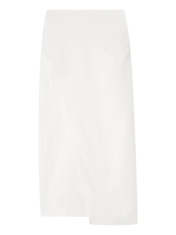 Faithfull The Brand Suis Wrap-effect Linen Midi Skirt - White