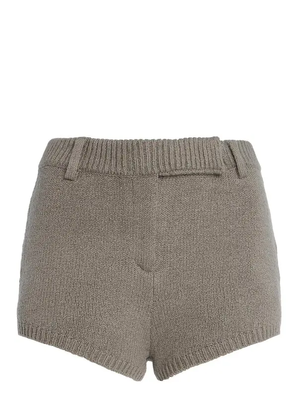AYA MUSE Ivy Knit Cotton Shorts - Grey