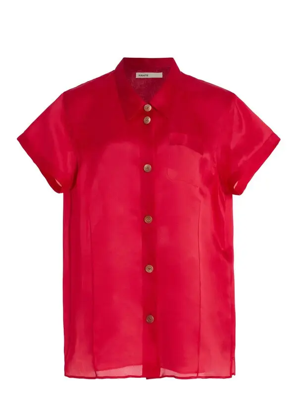 Khaite Keefe Silk Shirt - Red