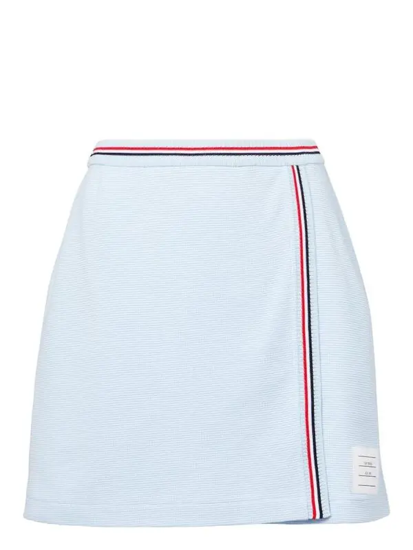 Thom Browne Cotton Wrap Skirt - Blue