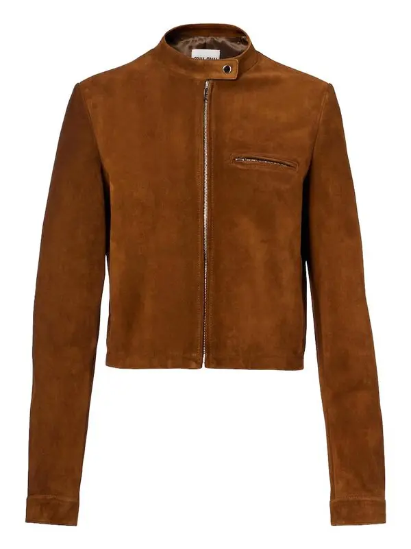 Miu Miu Suede Jacket - Brown