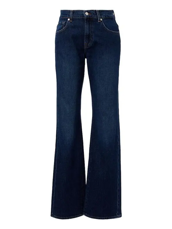 7 For All Mankind Tess High-rise Straight Jeans - Blue