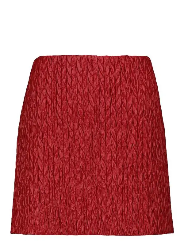 Miu Miu Quilted High-rise Miniskirt - Red