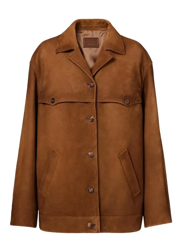 Prada Suede Jacket - Brown