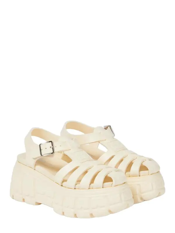 Miu Miu Fisherman Platform Sandals - White