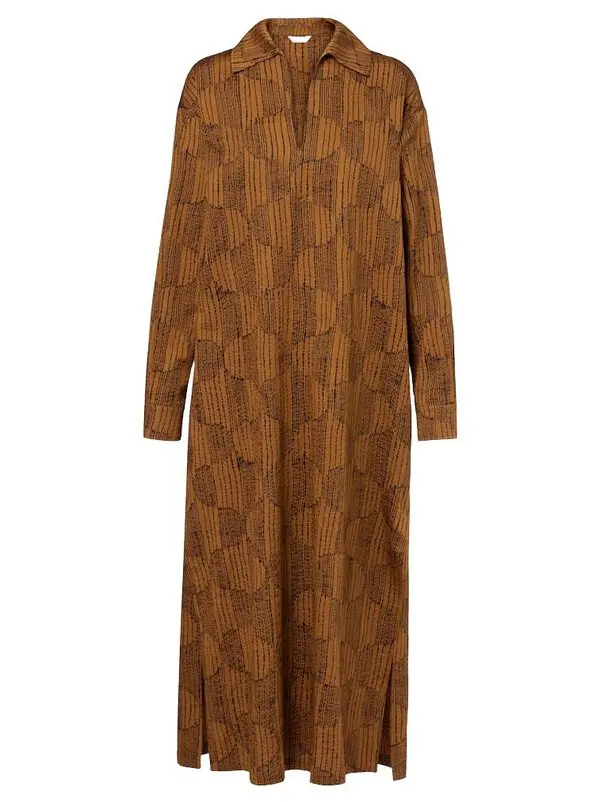 Max Mara Edwige Cotton Maxi Dress - Brown