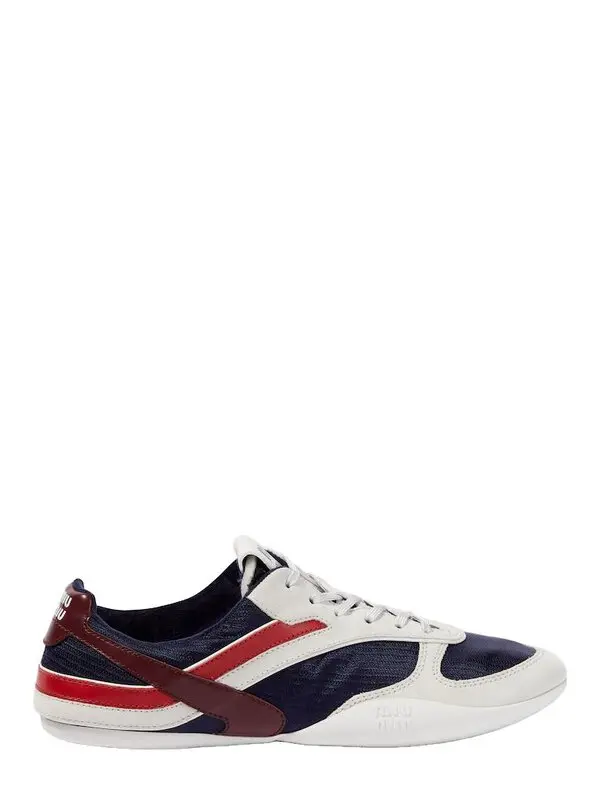 Miu Miu Gymnasium Suede-trimmed Sneakers - Multicoloured