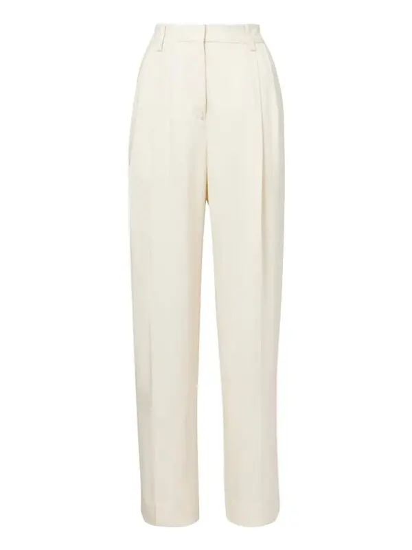 TOTEME High-rise Straight Pants - White