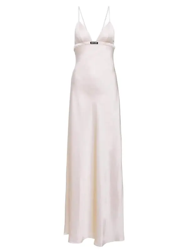 Miu Miu Satin Gown - White