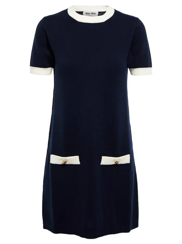 Miu Miu Cashmere Minidress - Blue