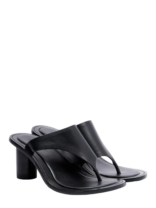 A.emery Hardie Leather Thong Sandals - Black