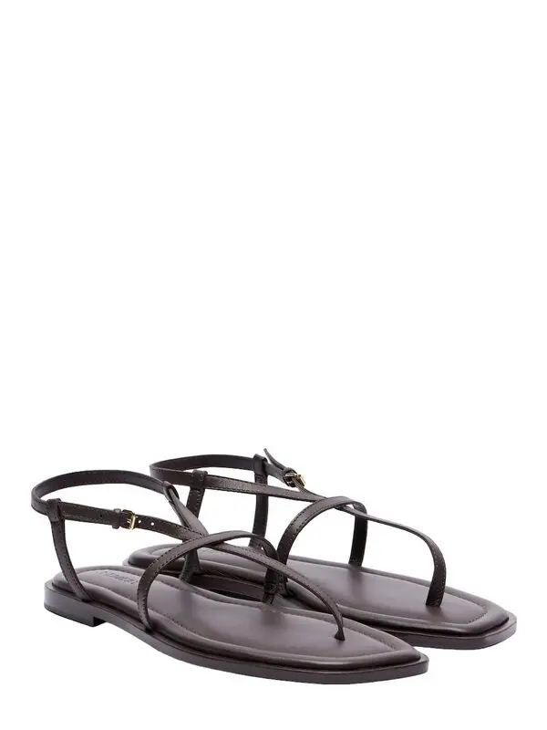 A.emery Heidi Leather Sandals - Brown