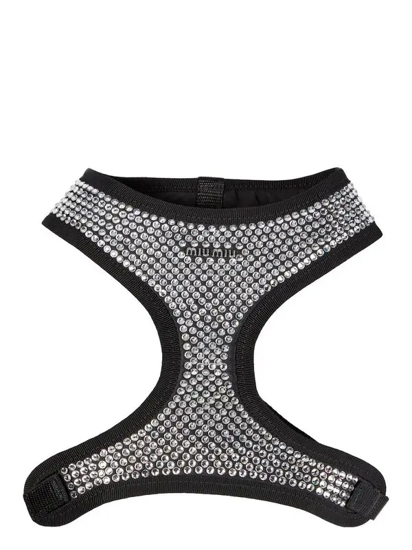 Miu Miu Embellished Dog Harness - Black