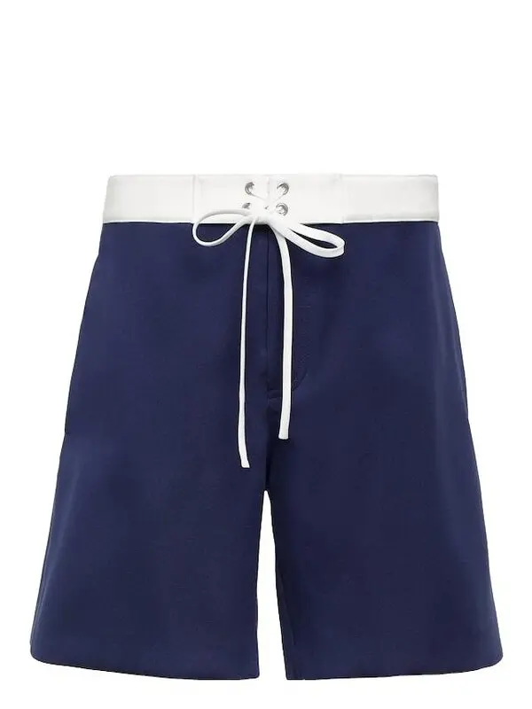 Miu Miu Satin Bermuda Shorts - Blue