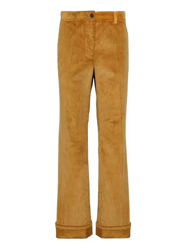 Miu Miu Corduroy Flared Pants - Yellow