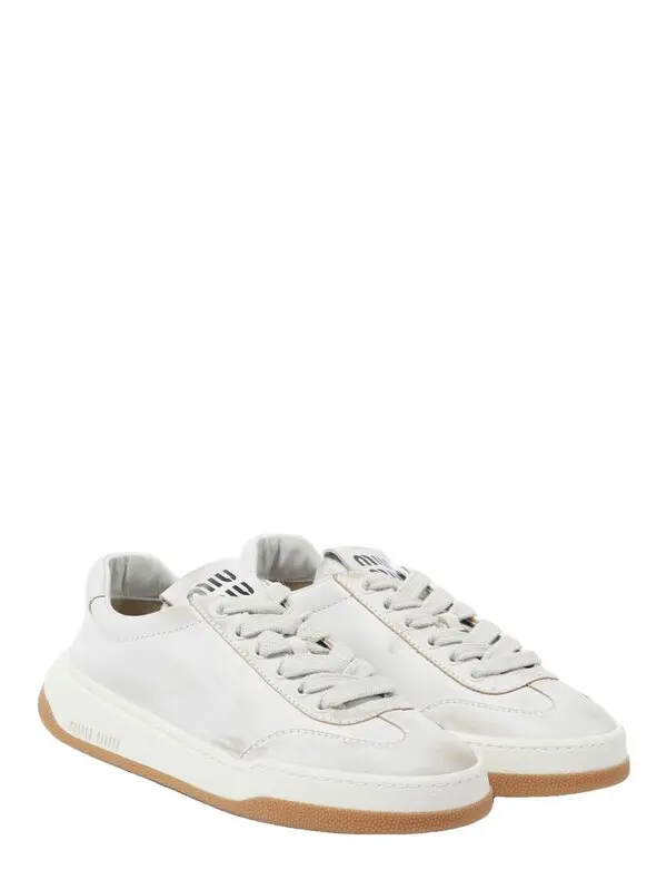 Miu Miu Suede Sneakers - White