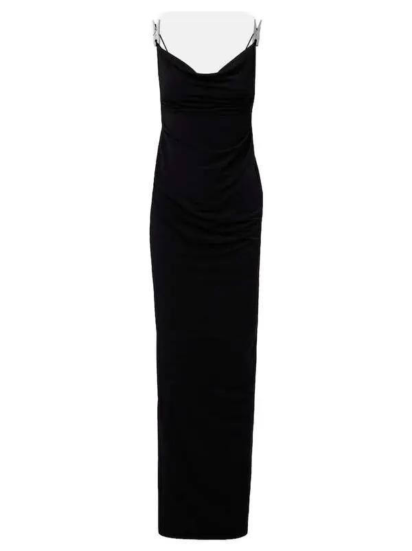 Coperni Embellished Gown - Black