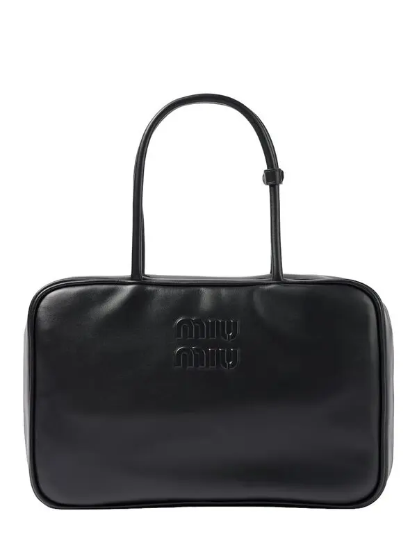 Miu Miu Medium Leather Tote - Black