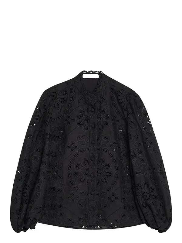 Zimmermann Rhiannon Embroidered Blouse - Black
