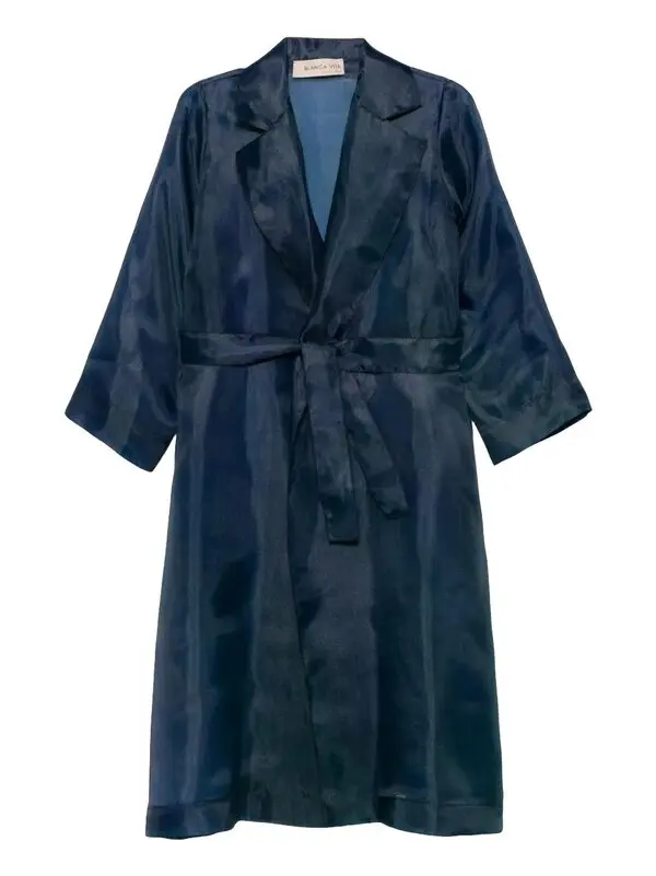 BLANCA VITA Satin Coat - Blue