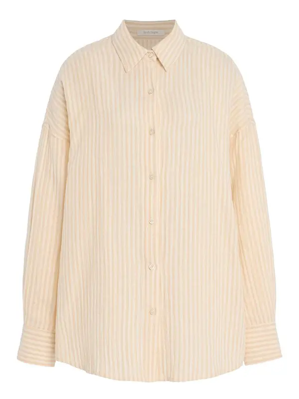 FAVORITE DAUGHTER - Striped Cotton Poplin Button-Up Shirt