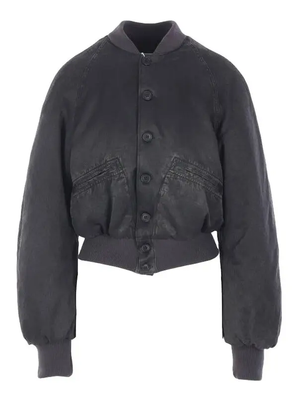 MAISON MARGIELA Padded Bomber Jacket - Black Washed
