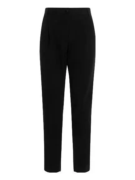 Dolce & Gabbana Pleated Trousers With Satin Bands - Black