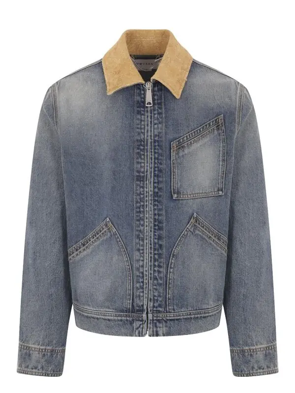Alexander McQueen Denim Jacket - Blue Washed+sand