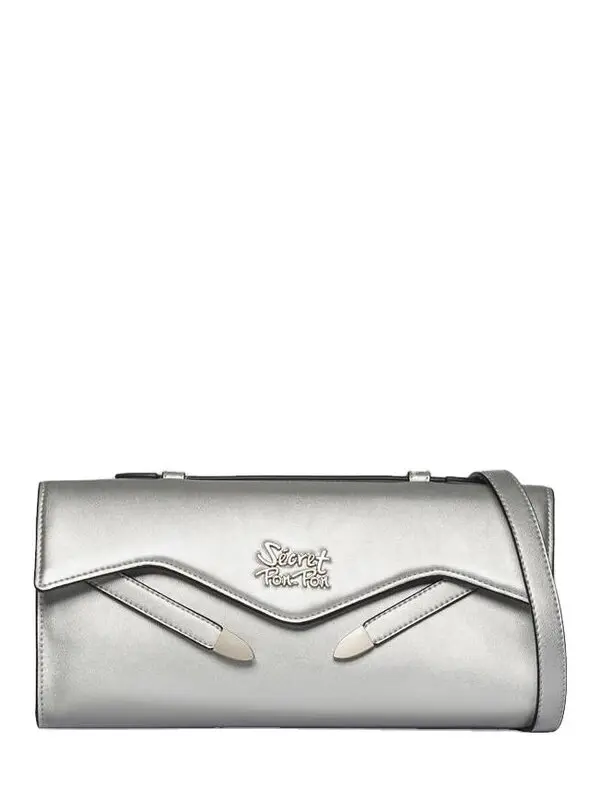 SECRET PON-PON Luisita Clutch - Silver