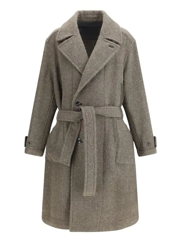 LEMAIRE Wool And Alpaca Coat - Brown