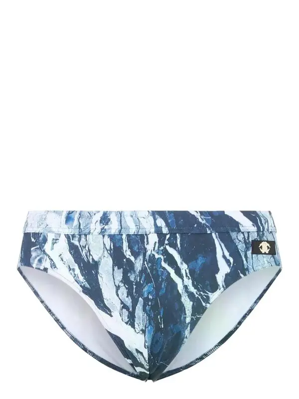 Roberto Cavalli Graphic-print Swim Trunks - Blue