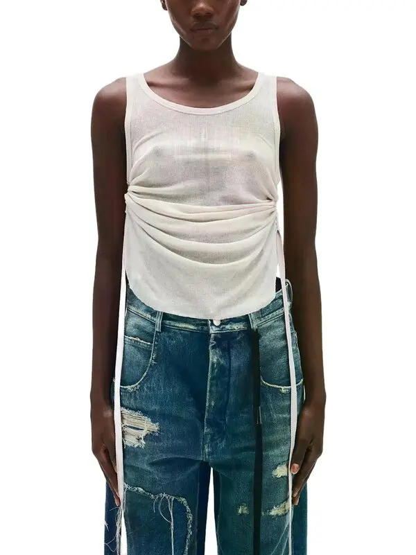 ANN DEMEULEMEESTER Mara Cropped Top - White