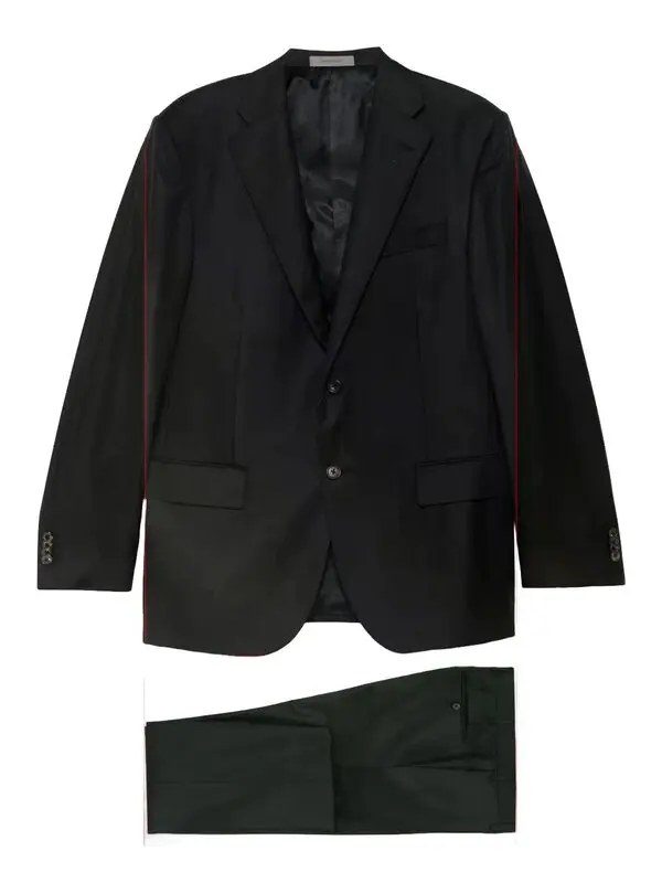 Corneliani Virgin-wool Single-breasted Suit - Black