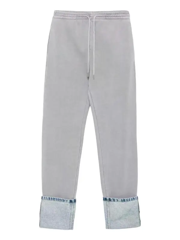 Moschino Denim-trim Trousers - Grey