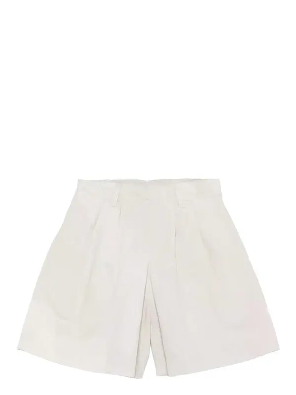 MARGARET HOWELL High-waisted Knee-length Shorts - Neutrals