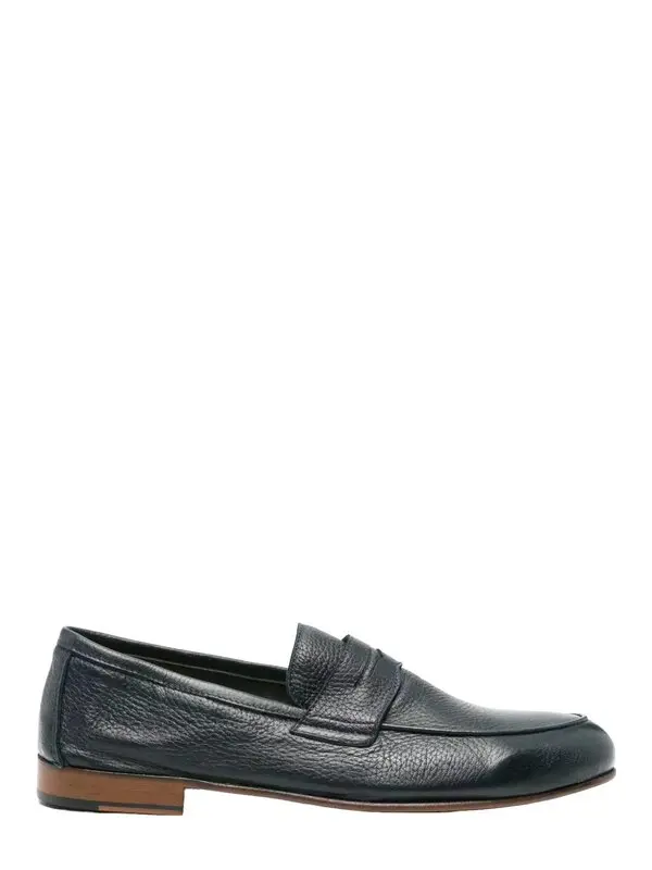 Corneliani Leather Loafers - Blue