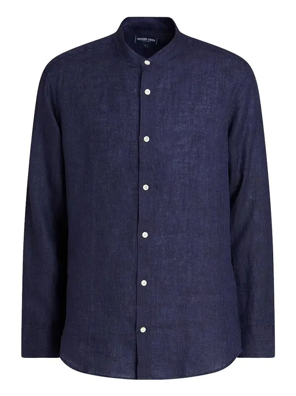 Frescobol Carioca Jorge Linen Shirt - Midnight Blue
