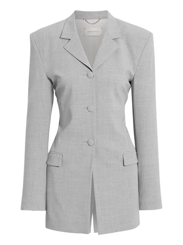 Magda Butrym Wool-blend Blazer - Light Gray