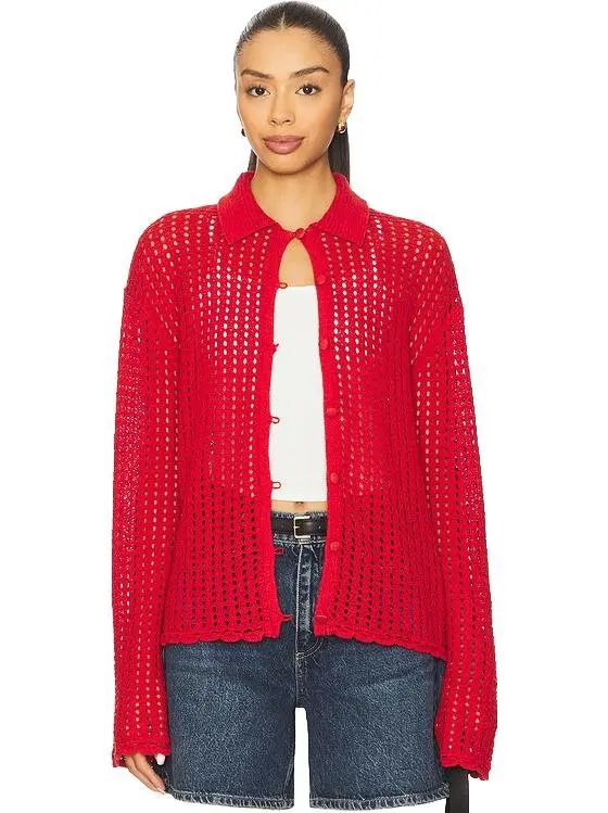 Rag & Bone Khloe Cardigan - Port Red