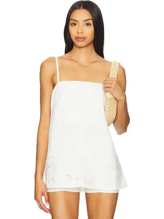 Rag & Bone Aurora Strapless Top - White Eyelet